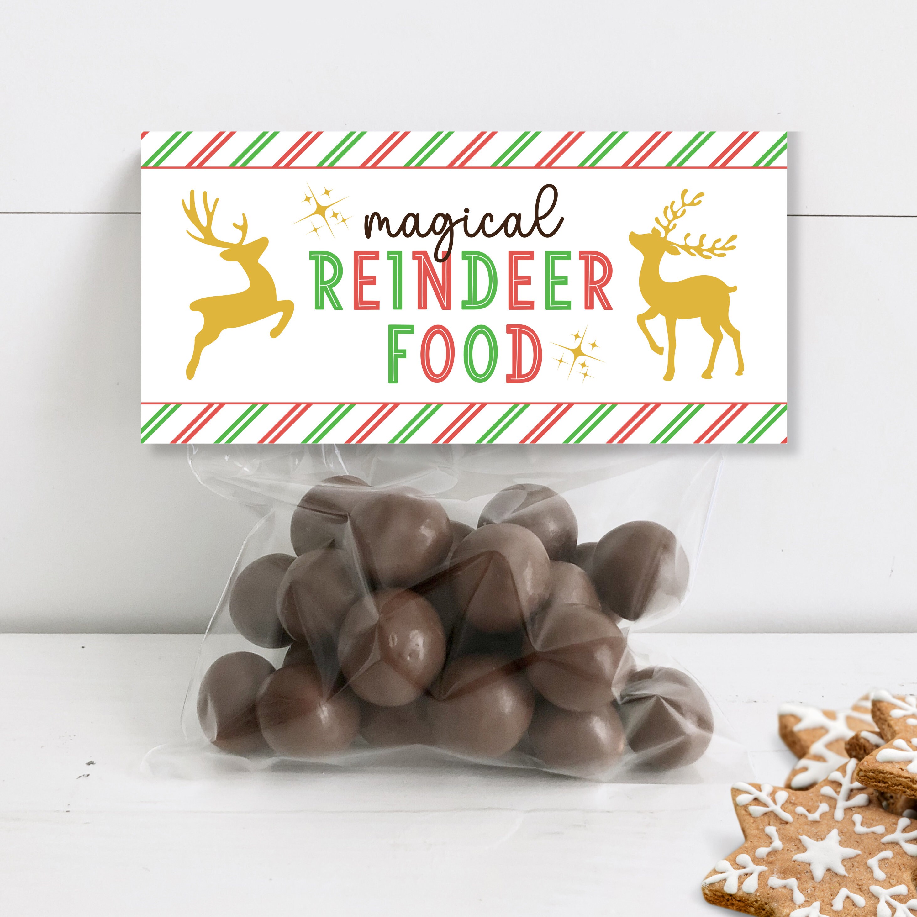 Reindeer Food Bag Topper Printable, Magical Reindeer Food Christmas ...