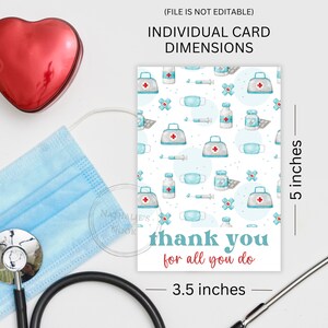 Nurse Appreciation Cookie Card Mini Box Backer Printable, Downloadable ...