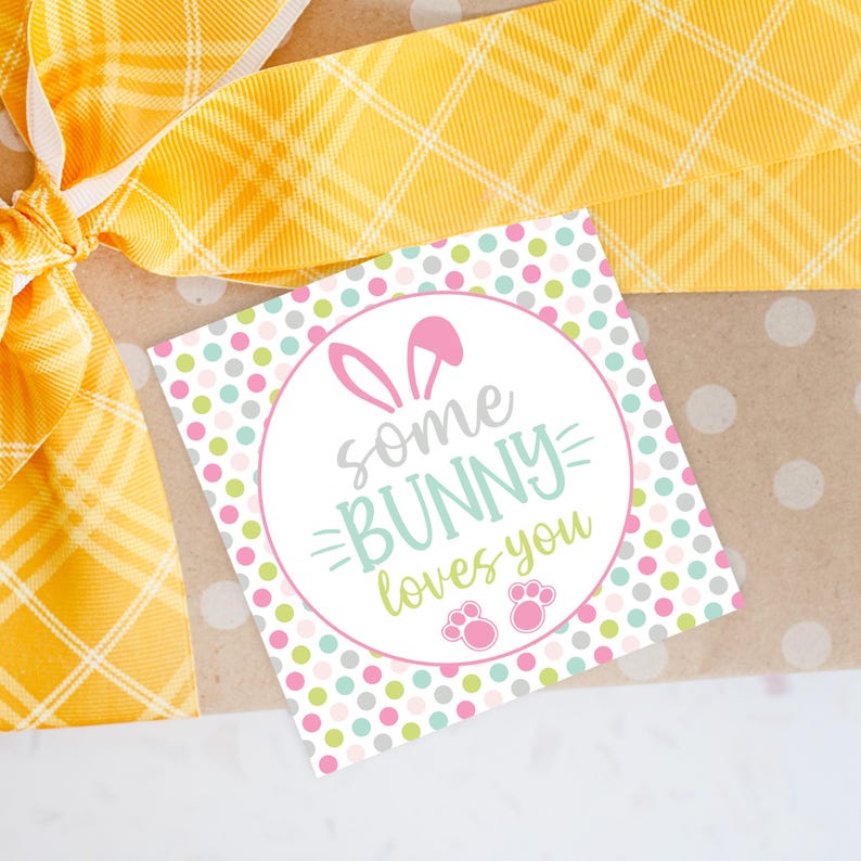 Somebunny Loves You Easter Cookie Tag Printable, Some Bunny ...