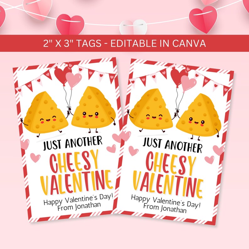 Cheeseball Valentine Editable Goldfish Tag: Cheesy Cracker Classroom ...