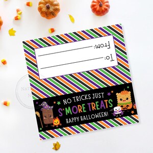 Smore Halloween Bag Toppers Printable, S'more Bag Topper Trick or Treat ...