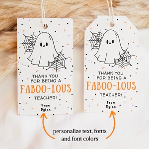Faboolous Teacher Tag Editable Printable for Happy Halloween Thank You ...