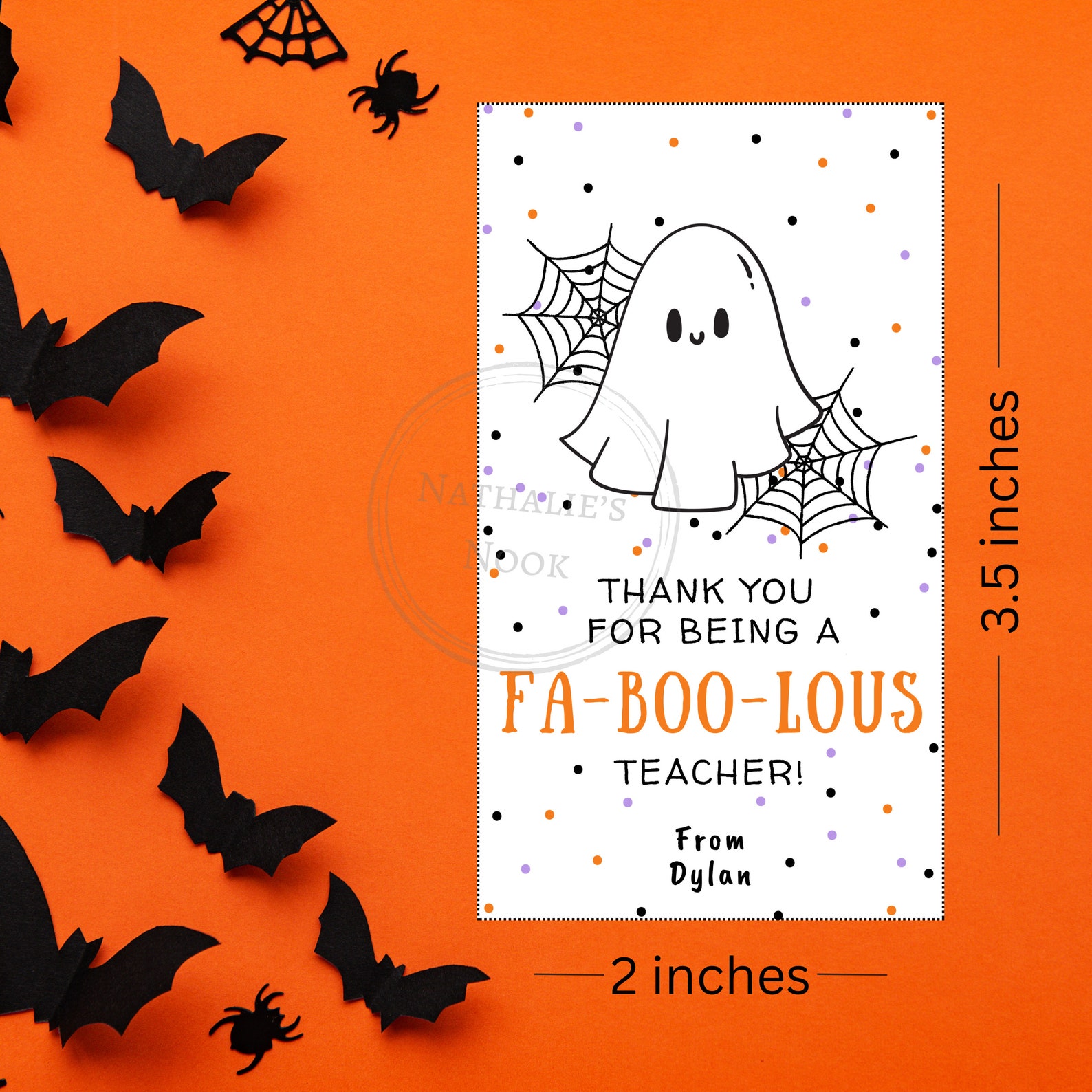 Faboolous Teacher Tag Editable Printable for Happy Halloween Thank You ...