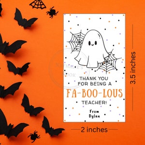 Faboolous Teacher Tag Editable Printable for Happy Halloween Thank You ...