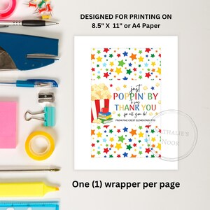 Teacher Appreciation Week Popcorn Wrapper Editable, Printable Popping ...
