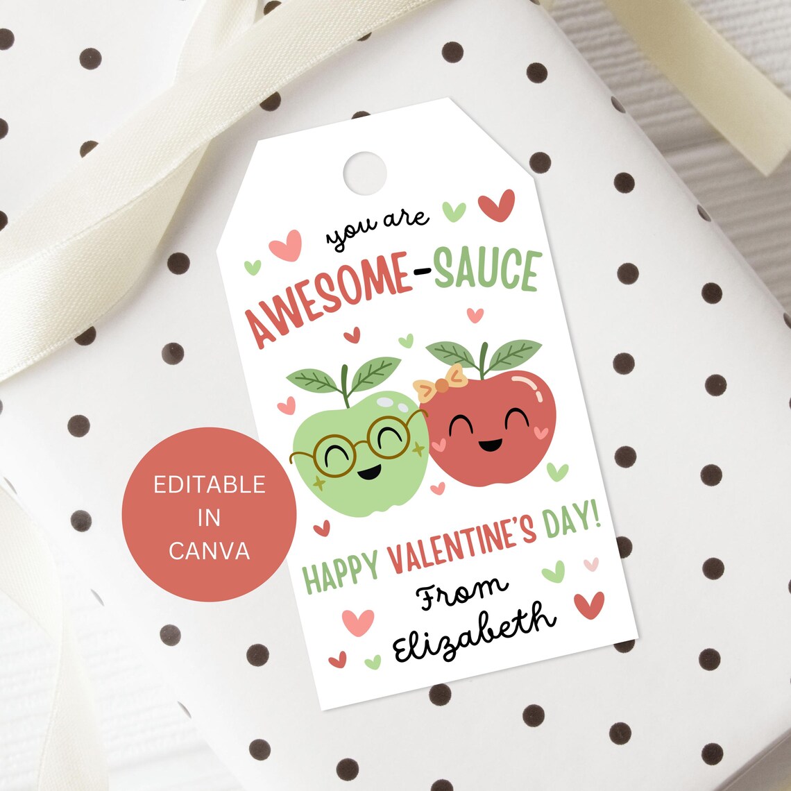Applesauce Tag Valentine Printable, Awesome Sauce Happy Valentine's Day ...