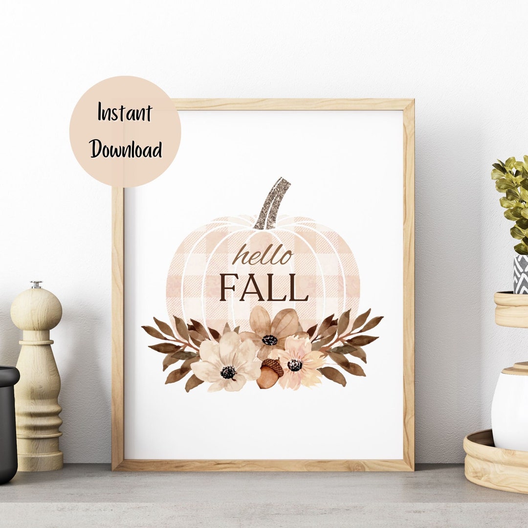 Hello Fall Printable Fall Sign Printable Fall Quote - Etsy