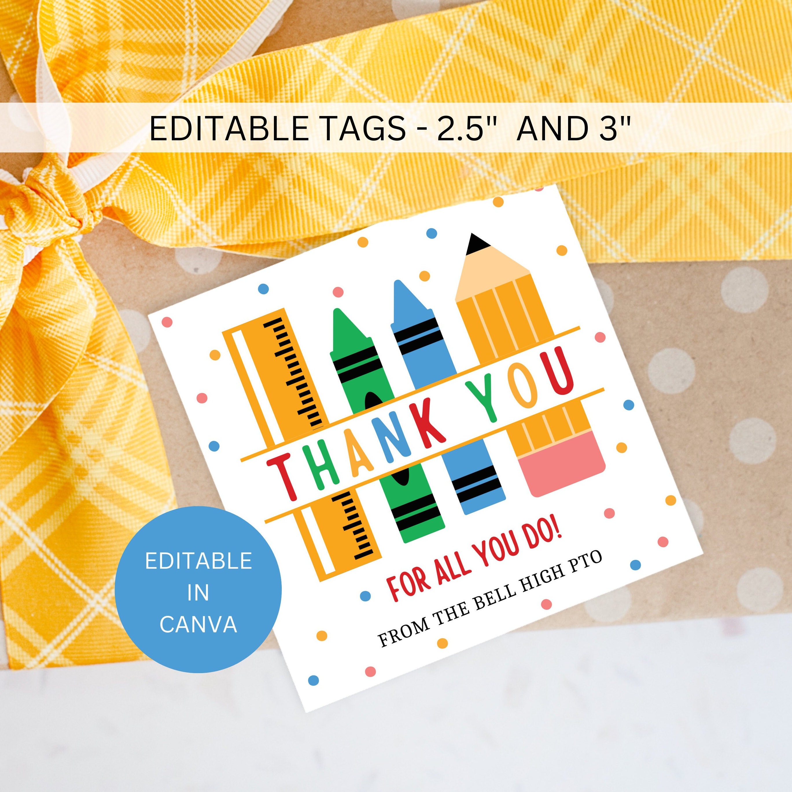 Teacher Week Tag Editable, Printable Teacher Appreciation Cookie Tag ...