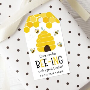 Thank You for Beeing A Great Teacher Bee Tag, Last Day of School ...