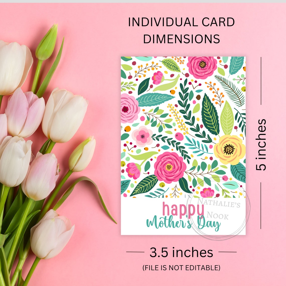 Mothers Day Cookie Card Mini Box Backer Printable, Happy Mother's Day ...