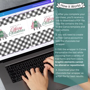 Printable Christmas Chocolate Bar Wrapper: Editable Holiday Candy Party ...