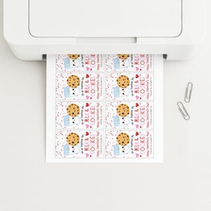We Go Together Like Milk and Cookies Valentine Tag Editable Template ...