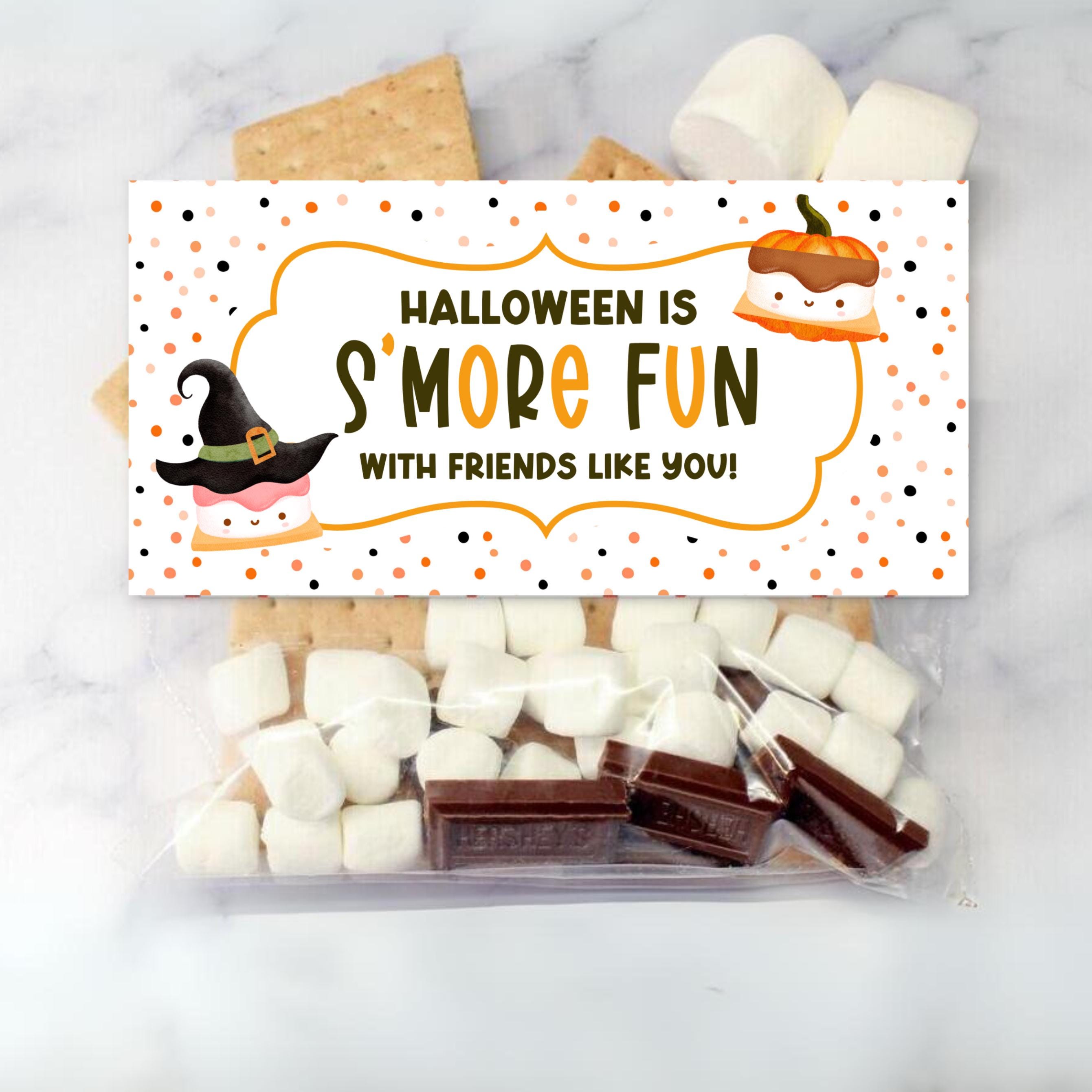 Halloween S'mores Treat Bag Toppers: Printable Smores School Class ...