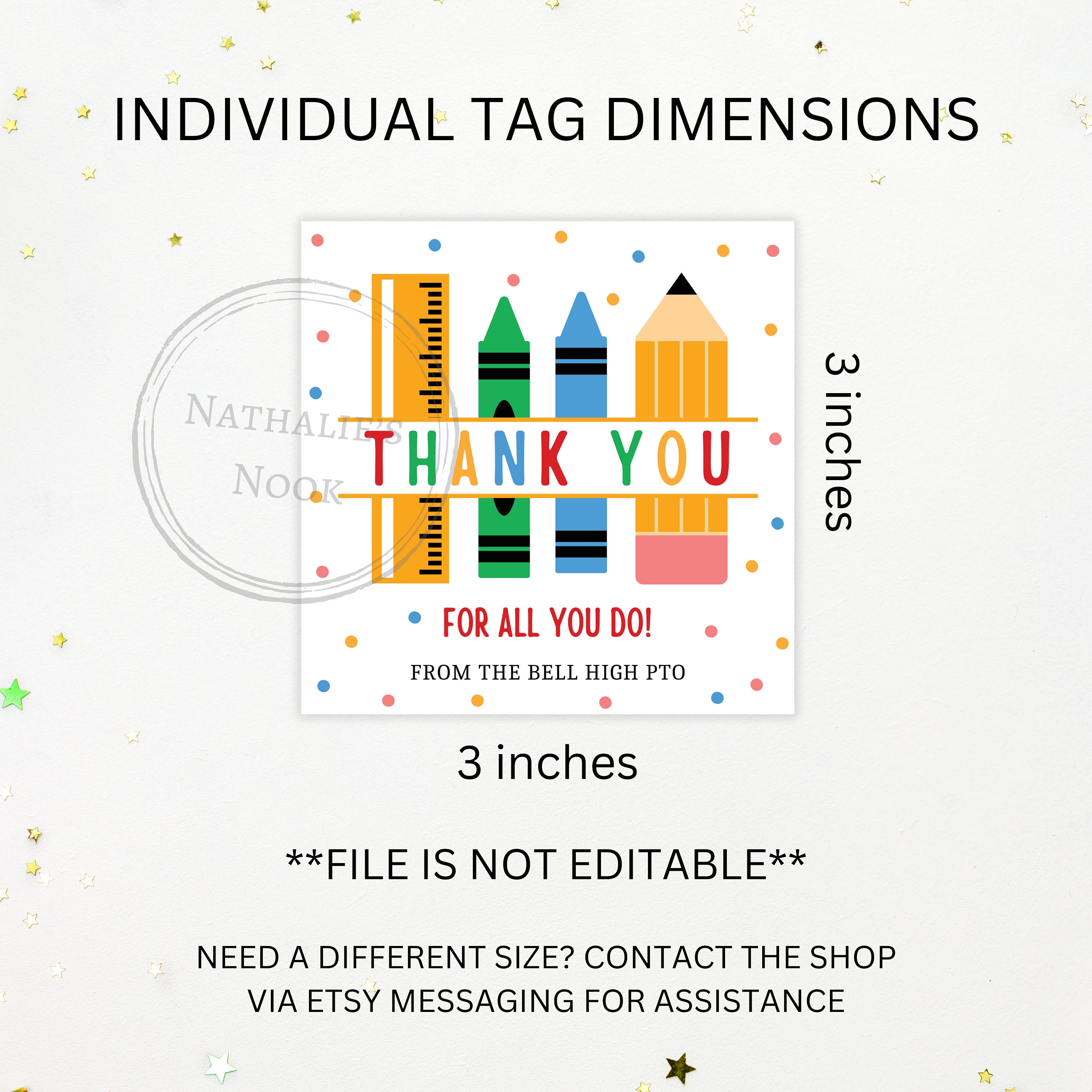 Teacher Week Tag Editable, Printable Teacher Appreciation Cookie Tag ...