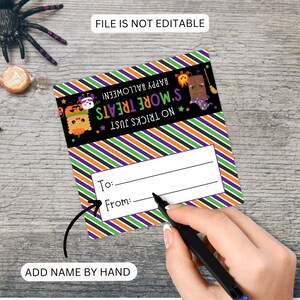 Smore Halloween Bag Toppers Printable, S'more Bag Topper Trick or Treat ...