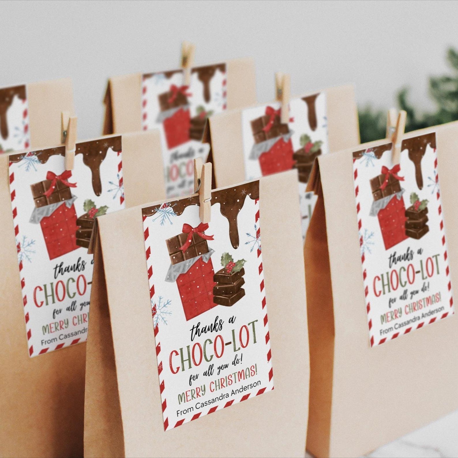 Christmas Chocolate Gift Tag Editable, Dubai Candy Bar Staff ...