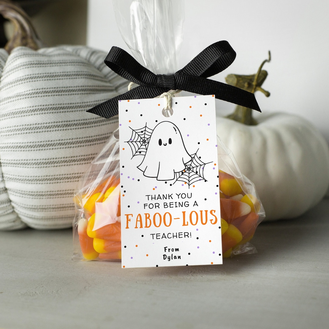 Faboolous Teacher Tag Editable Printable for Happy Halloween Thank You ...