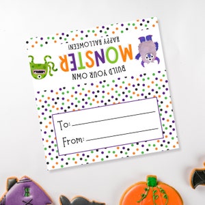 Build Your Own Monster Bag Toppers Halloween Printable, Make Your Own ...