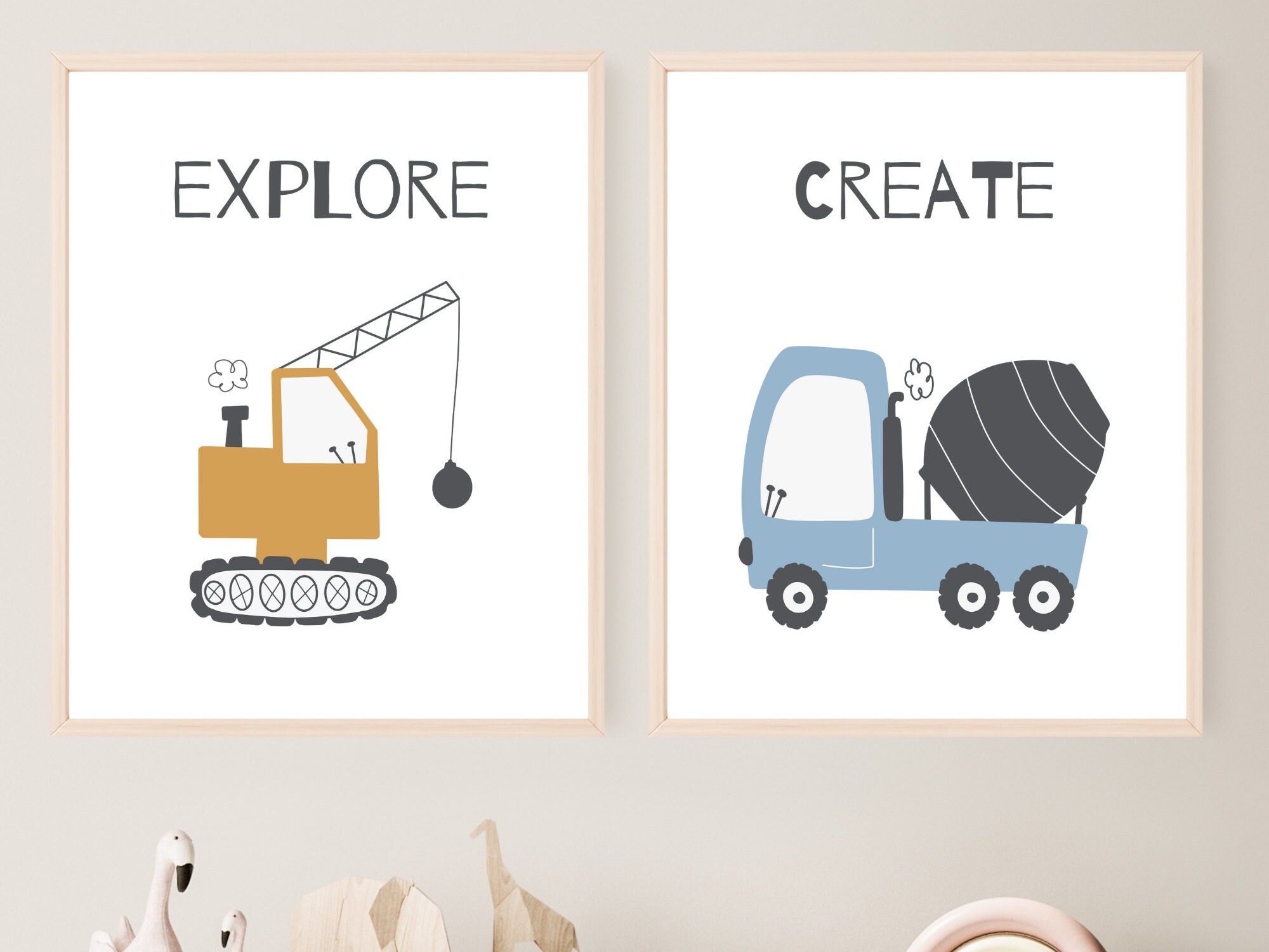Toddler Truck Decor, Construction Truck Nursery Decor, Boy Nursery ...