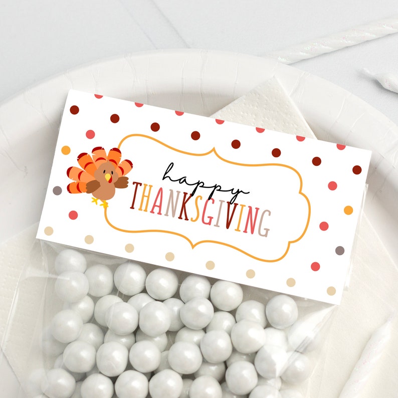 Thanksgiving Cookie Bag Toppers, Happy Thanksgiving Turkey Student ...