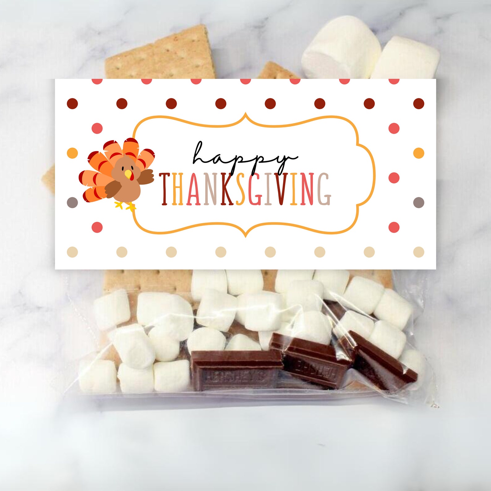 Thanksgiving Cookie Bag Toppers, Happy Thanksgiving Turkey Student ...