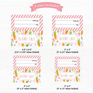 Bunny Bait Printable Bag Topper, Easter Rabbit Cookie Candy Goodie Bag ...