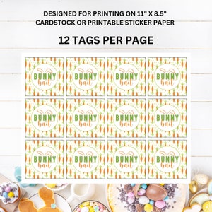 Bunny Bait Cookie Gift Tag Printable for Students, Bunny Bait Digital ...