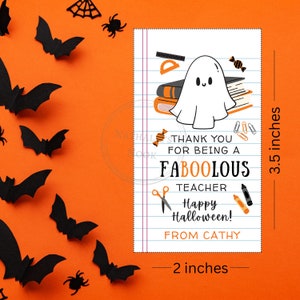 Faboolous Teacher Tag Editable Printable for Happy Halloween Thank You ...