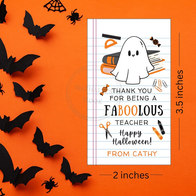 Faboolous Teacher Tag Editable Printable for Happy Halloween Thank You ...