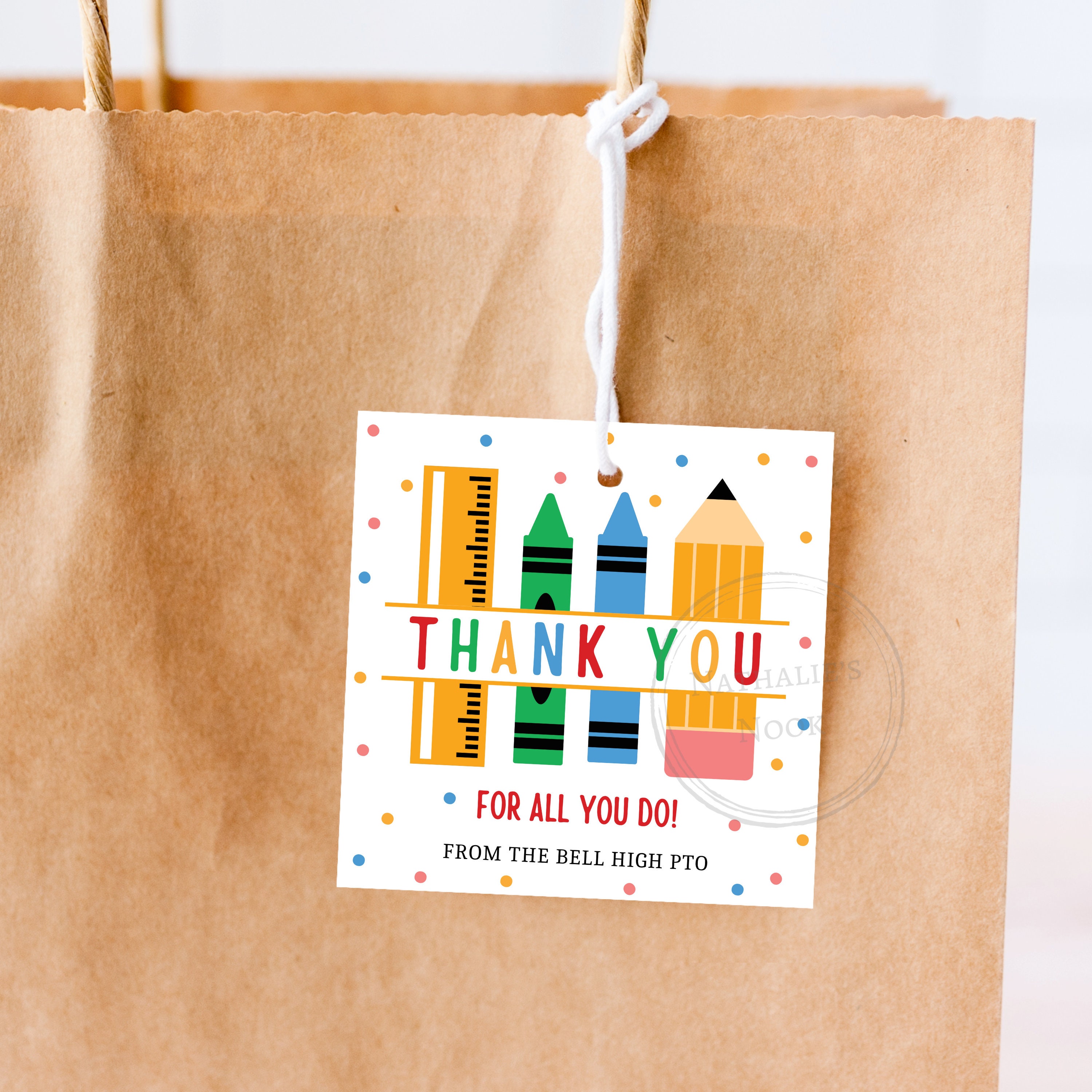 Teacher Week Tag Editable, Printable Teacher Appreciation Cookie Tag ...