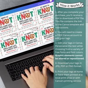 Christmas Pretzel Appreciation Gift Tag Editable, We Do Knot Know What ...