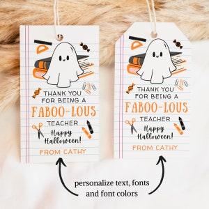 Faboolous Teacher Tag Editable Printable for Happy Halloween Thank You ...