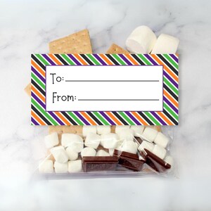 Smore Halloween Bag Toppers Printable, S'more Bag Topper Trick or Treat ...
