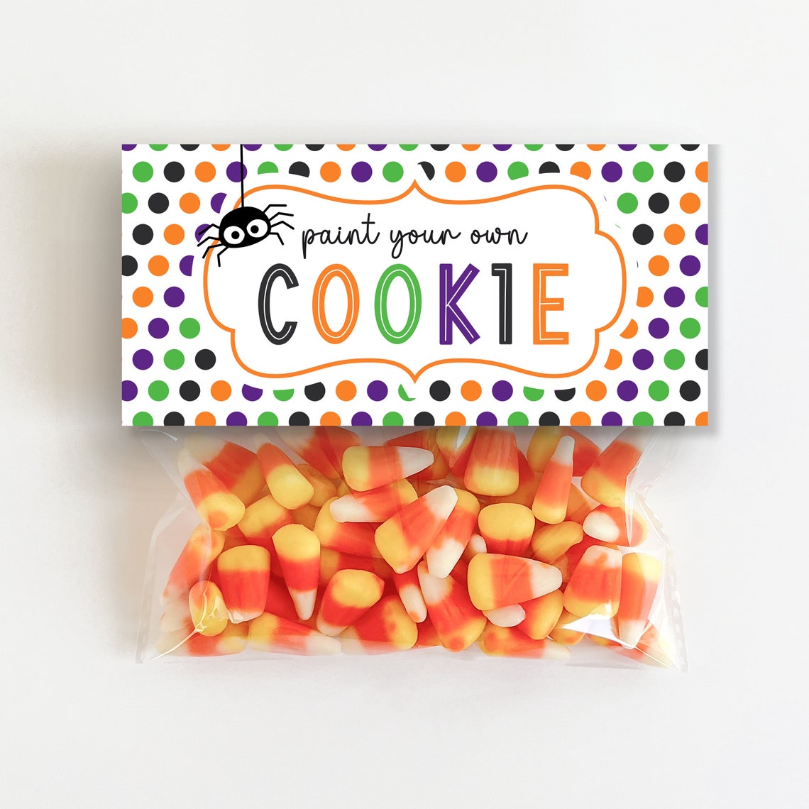 PYO Cookie Bag Toppers Halloween Instructions Printable, Paint Your Own ...