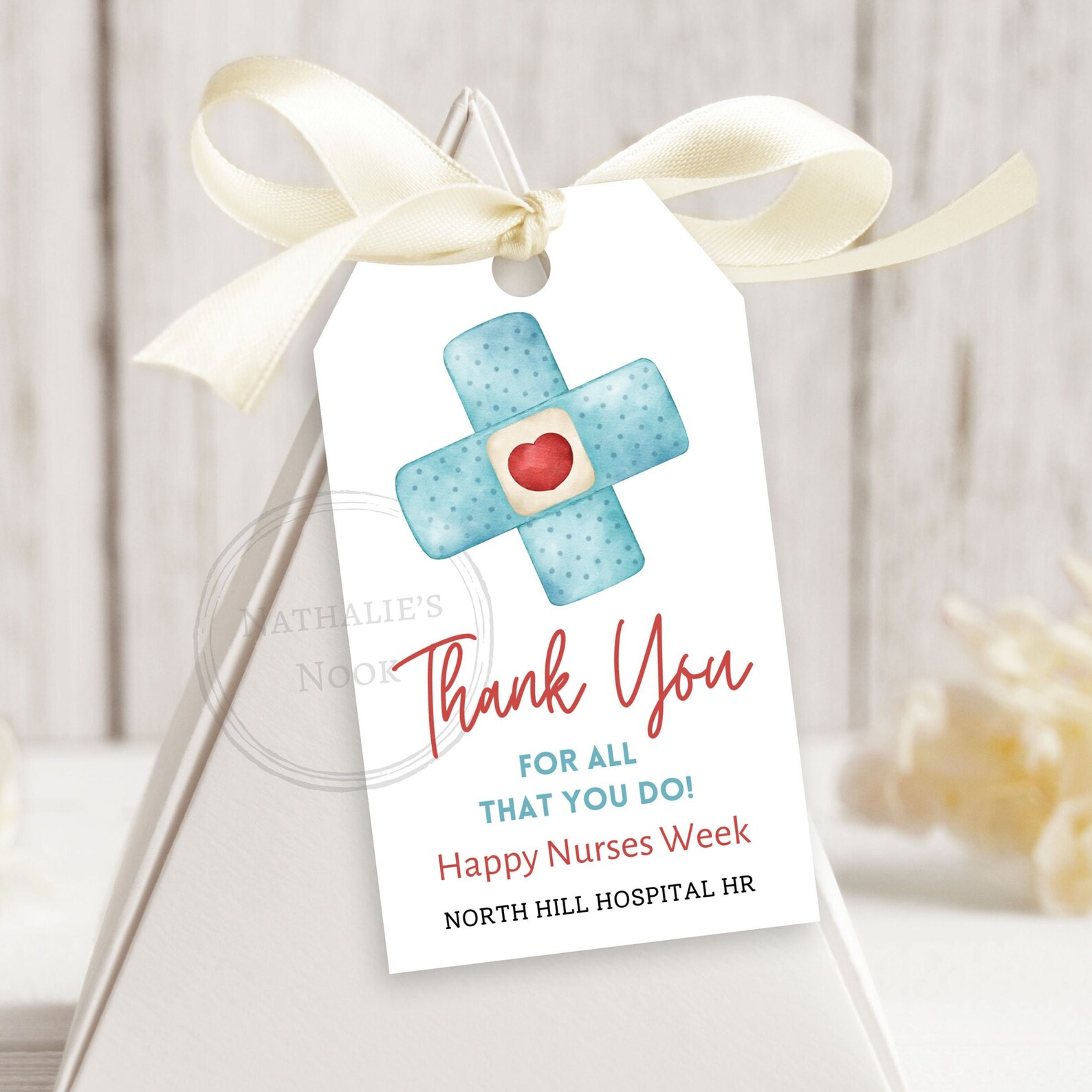 Nurse Editable Gift Tag Printable Happy Nurses Week Thank You - Etsy