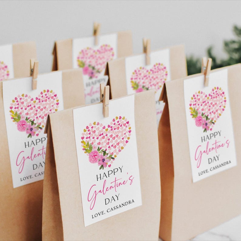 Happy Galentine's Day Gift Tag Editable: Printable Valentine's Day ...