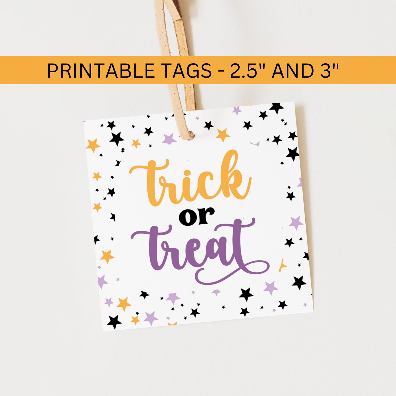 Halloween Cookie Tag Printable, Trick or Treat Cookie Box Packaging ...
