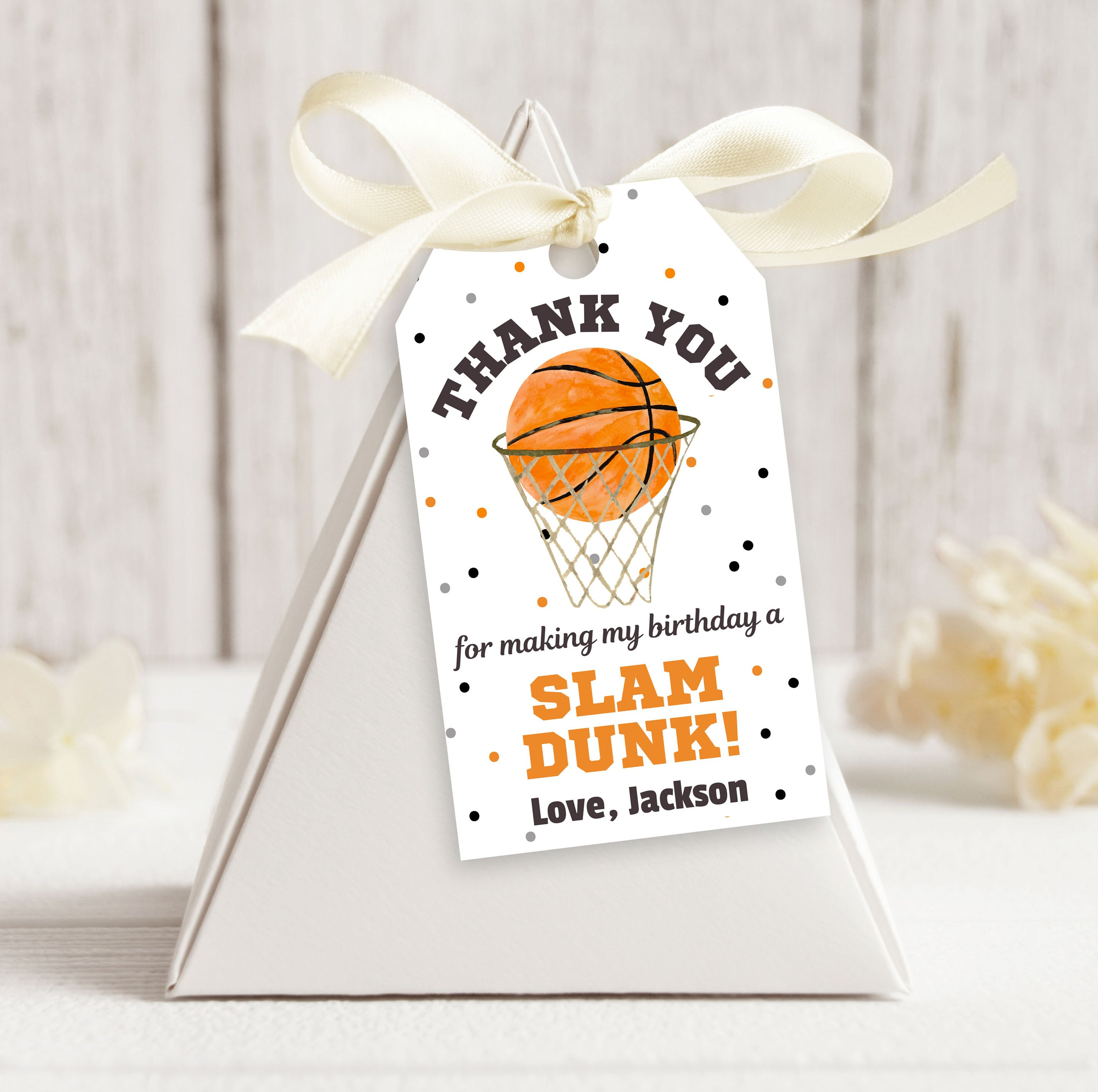 Basketball Party Favor Tag Editable, Printable Boy Sports Birthday ...