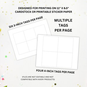 PYO Cookie Tag Printable Instruction Generic Label, Paint Your Own ...