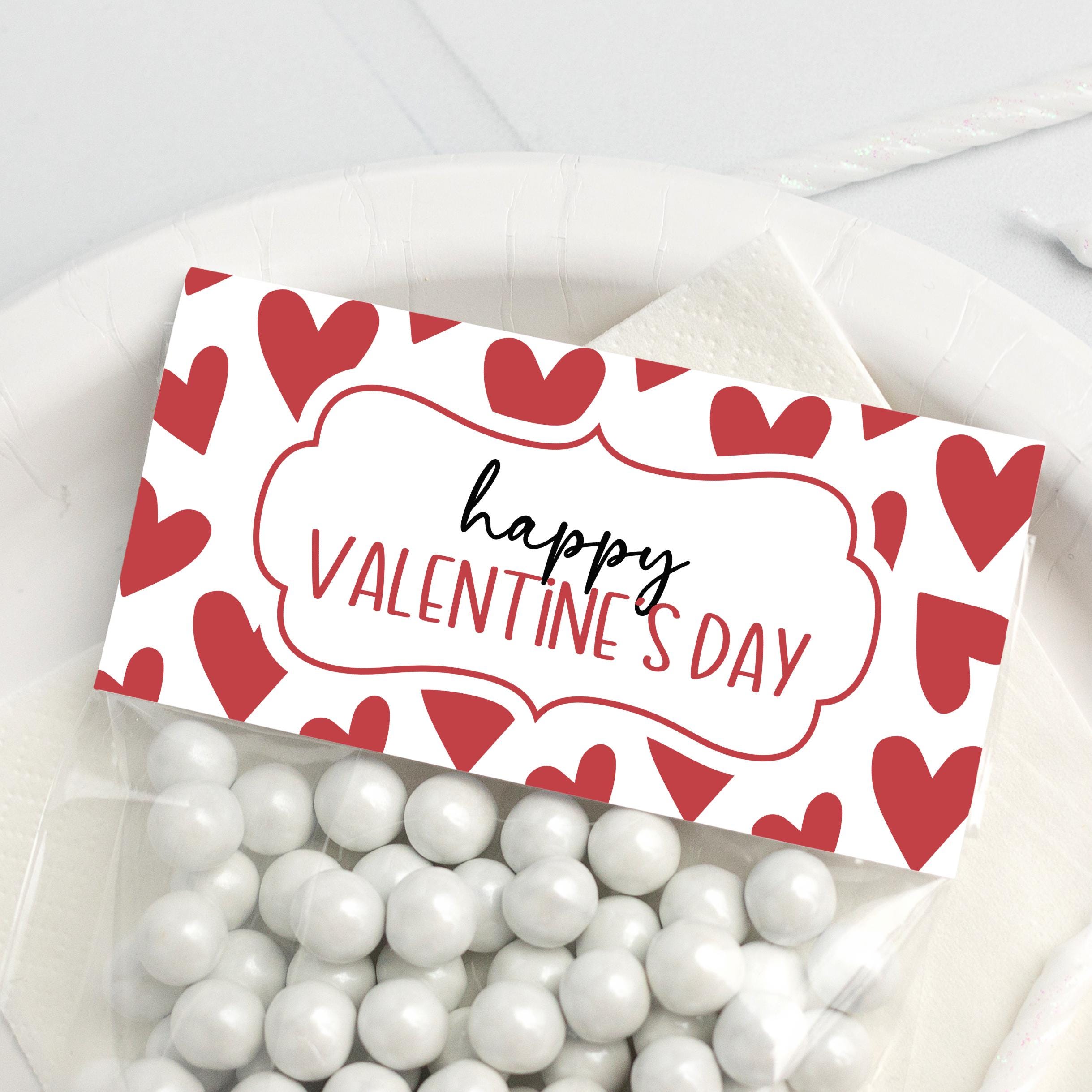 Happy Valentine's Day Bag Toppers Printable: Heart Cookie Treats Candy ...