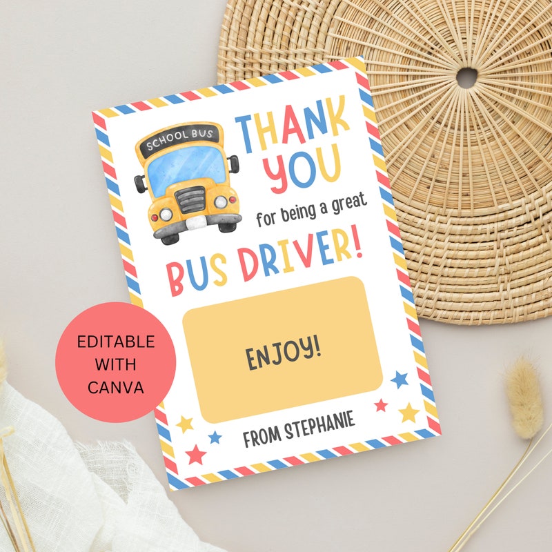 Bus Driver Thank You - Etsy