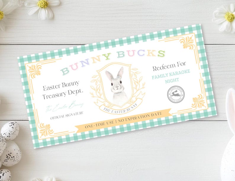 Easter Bunny Bucks Editable, Printable Easter Play Money Egg Hunt ...