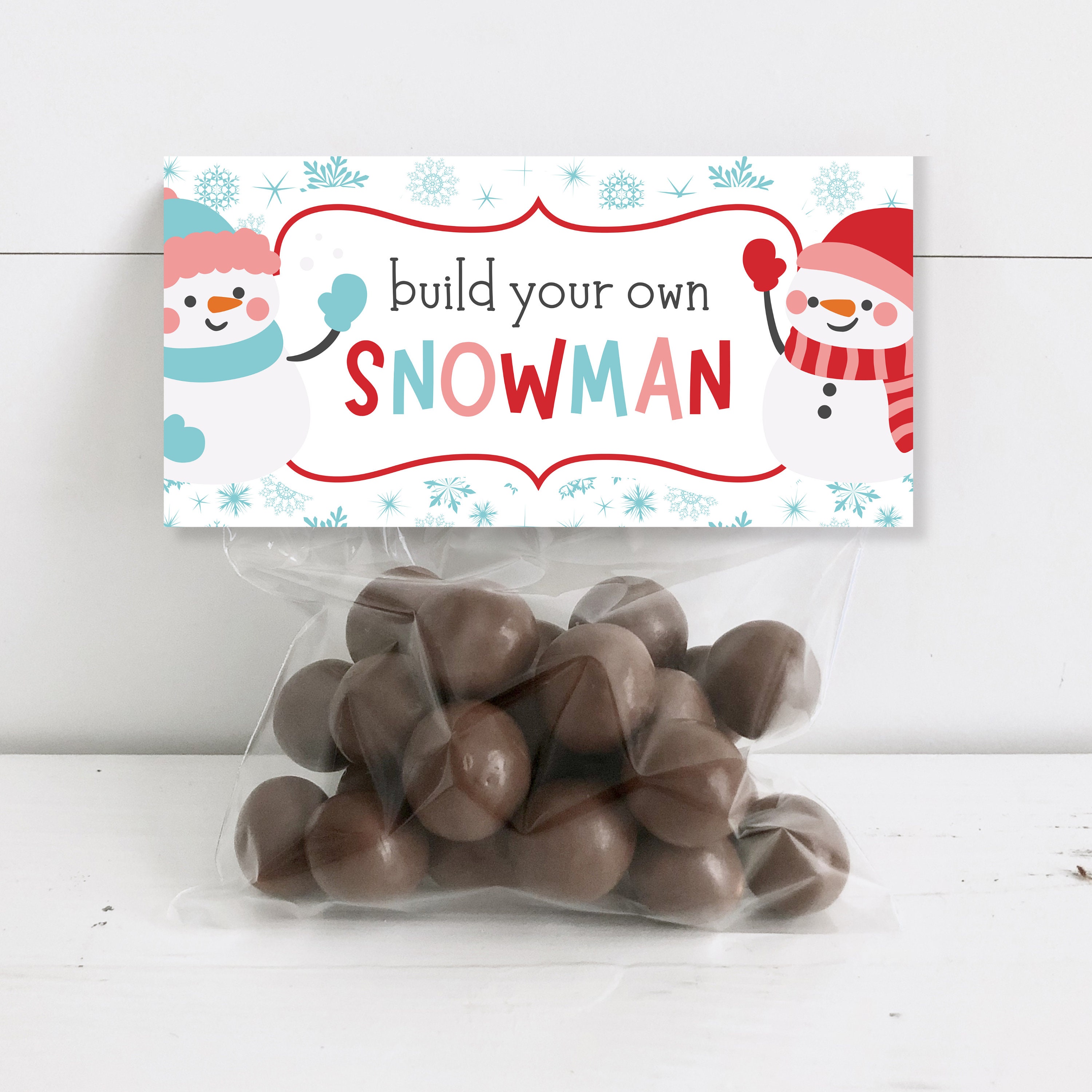 Build Your Own Snowman Bag Topper Printable, Make Your Own Christmas ...