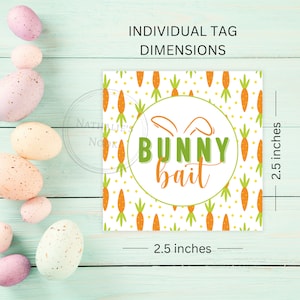 Bunny Bait Cookie Gift Tag Printable for Students, Bunny Bait Digital ...