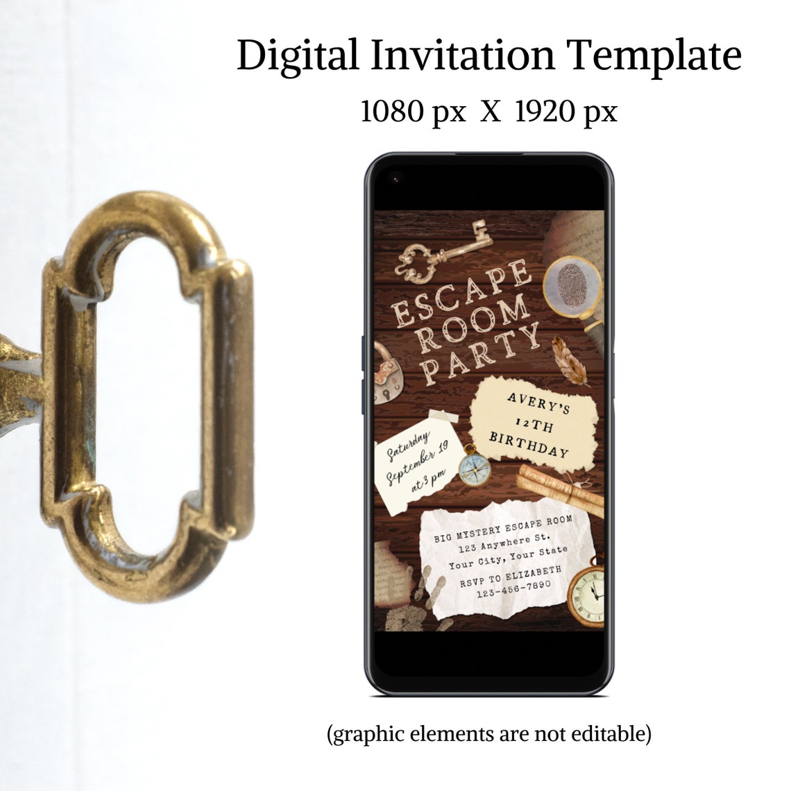 Escape Room Birthday Digital Invite, Escape Room Evite, Kids Teenager ...