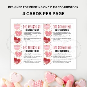 DIY Valentine's Day Cookie Instructions Card Printable: Do It Yourself ...