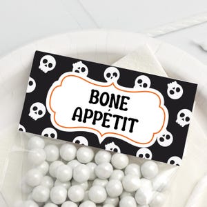 Bone Appetit Halloween Bag Toppers: Skeleton Cookie Printable Treat ...