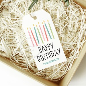 Editable Happy Birthday Tag Printable Template, Personalized ...