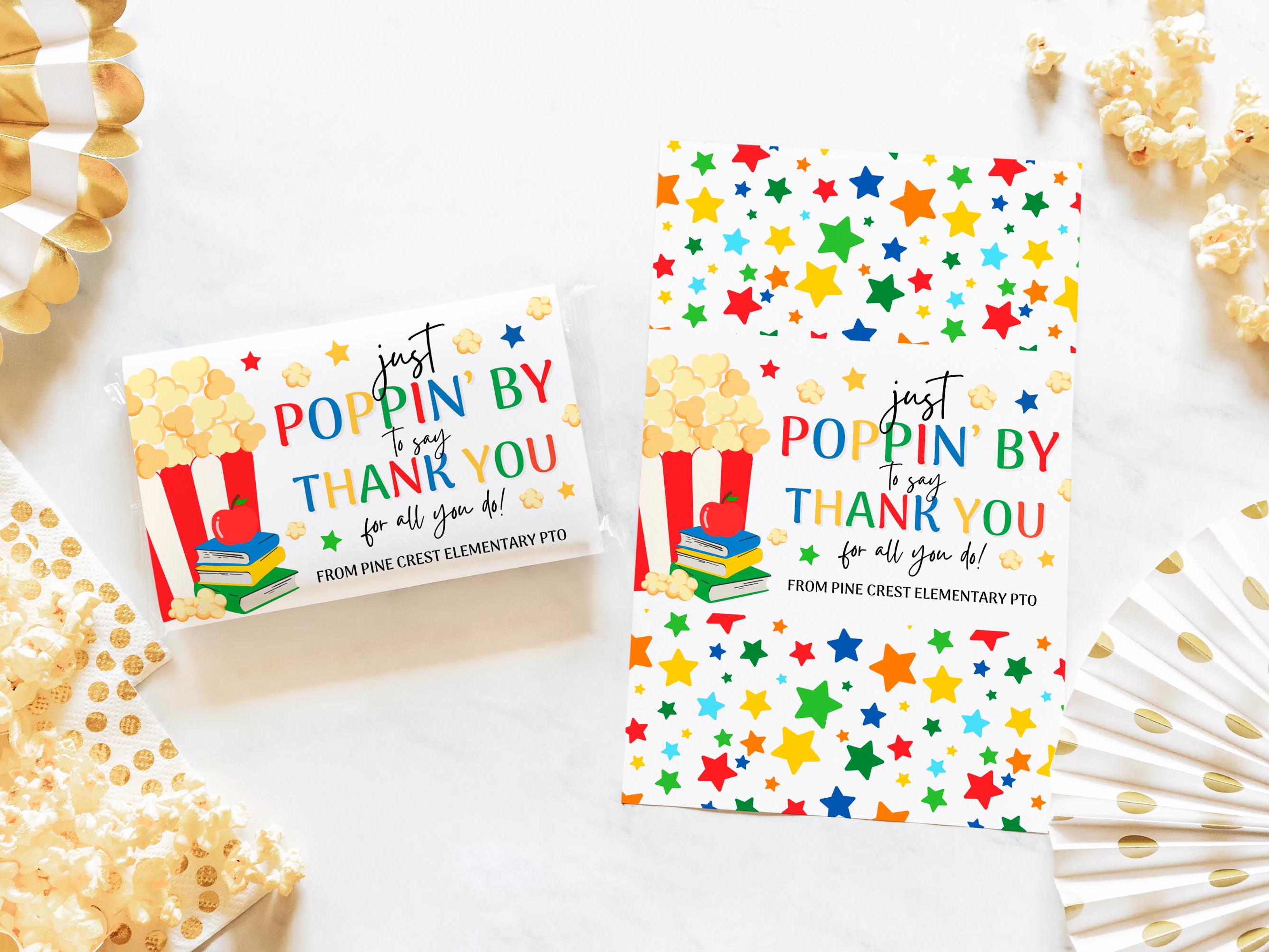 Teacher Appreciation Week Popcorn Wrapper Editable, Printable Popping ...