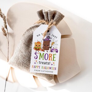 Halloween Smores Kit Favor Tag Editable, Printable S'mores Trick or ...